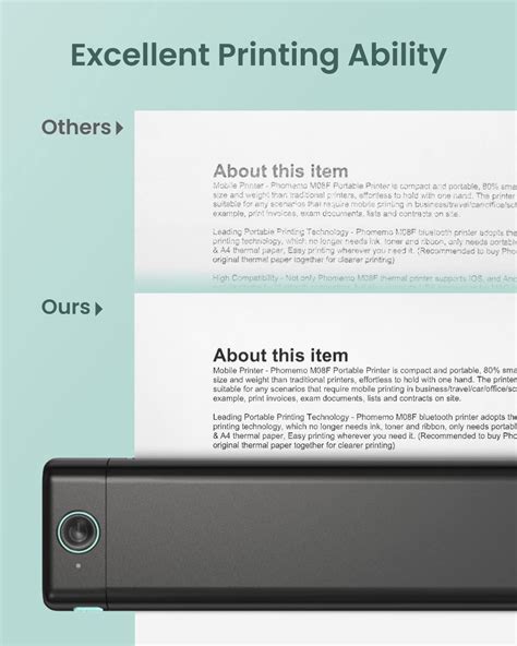 Phomemo M08F Impresora térmica portátil A4 compatible con papel