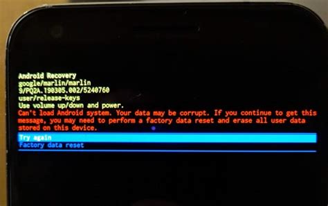 fix can t load android system your data may be corrupt without reset