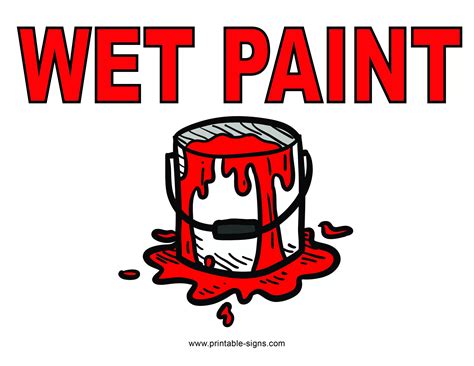 Printable Wet Paint Printable Signs