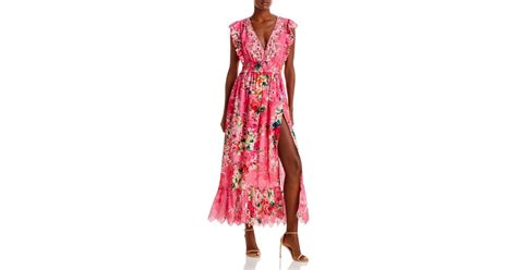 Hemant Nandita Cotton Floral Eyelet Dress In Red Lyst