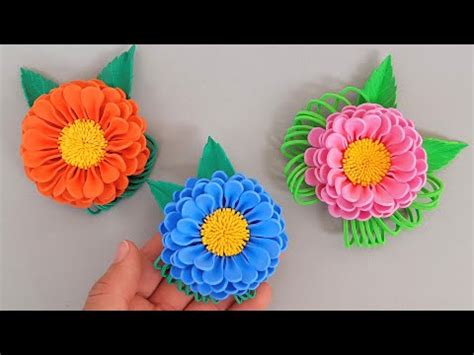 Como hacer Flores con Foamy Flores Fáciles de Goma eva YouTube