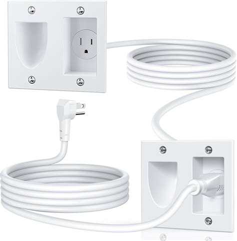 Amazon ELECPOW White In Wall Cable Management Kit For Wall Mounted