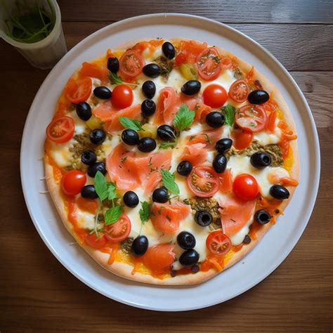 Recette Pizza Au Saumon Frais Tomates Olives Vertes Et Mozzarella