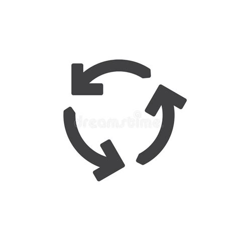 Las Flechas De La Rotación Circundan El Icono Del Vector Ilustración