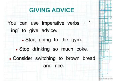 Giving Advice Discussion Starters S English ESL Powerpoints