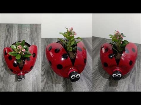 Maceta Mariquita De Botella De Plastico Reciclada Matera Catarina FACIL