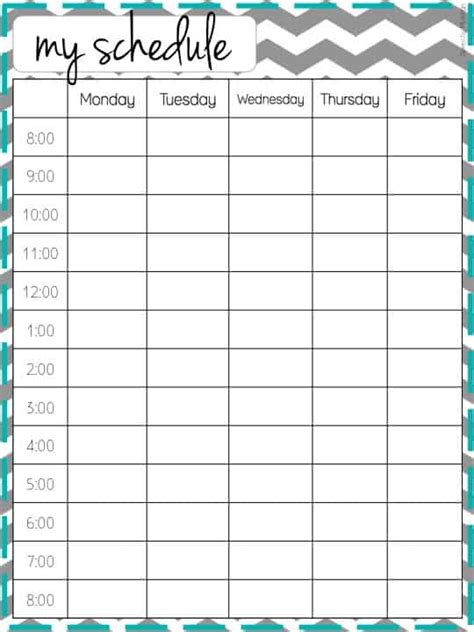 Free Printable Organizational Worksheets