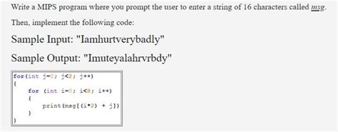 solved write a mips program where you prompt the user to