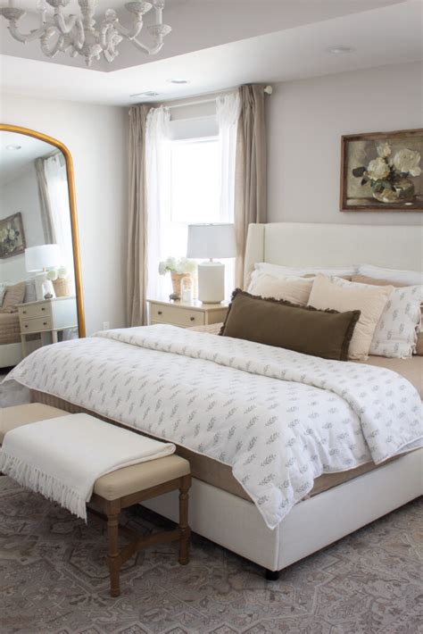 Neutral And Cozy Primary Bedroom Refresh Handmade Farmhouse