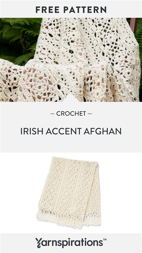 Free Easy Red Heart Crochet Irish Accent Afghan Crochet Pattern