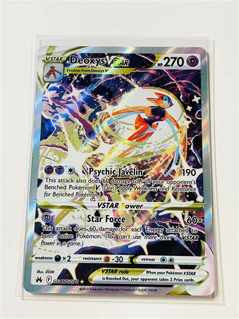 Pokemon Tcg Deoxys Vstar Gg Gg Ultra Rare Full Alt Art Crown Zenith