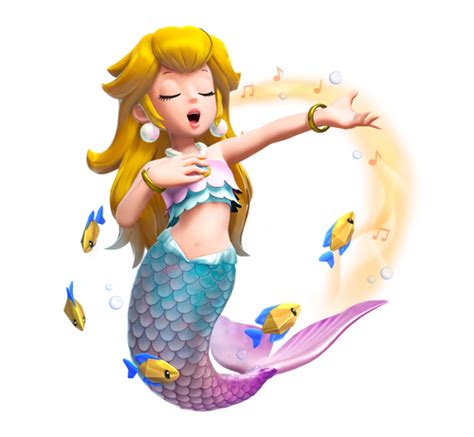 Mermaid Peach Official Artwork Princess Peach Showtime Know Your Meme
