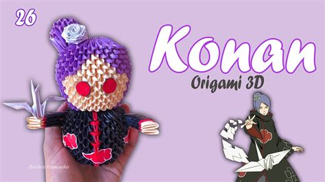 Cómo Hacer a Konan Naruto en Origami 3D Bethoz Camacho Tutorial