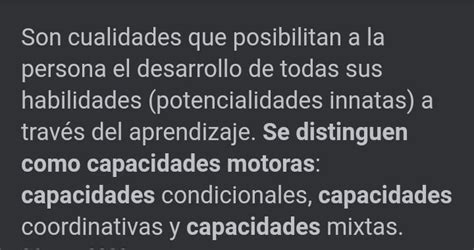 Que se distingue como capacidades motoras Cuáles son las capacidades