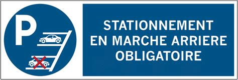 Panneau Stationnement en marche arrière obligatoire Seton Belgique