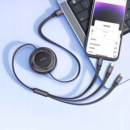 Kabel Zwijany Mcdodo Micro USB Lightning Usb C 3w1 Czarny Kable