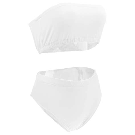Damski zestaw bikini bandażowy damski push up M biały 13436362136