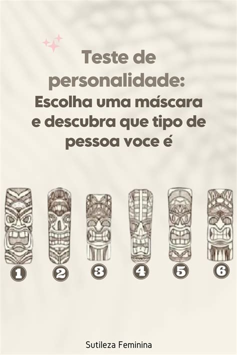 Teste de personalidade Escolha uma máscara e descubra que tipo de