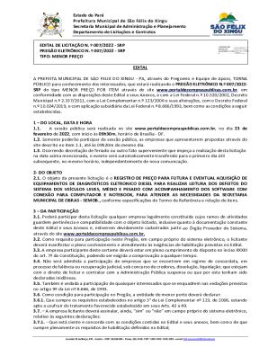 Preenchível Disponível MINUTA DE EDITAL DE LICITAO PROCESSO Fax