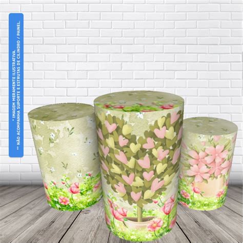Trio Capas De Cilindro Veste Fácil C Elástico Jardim Fadrix