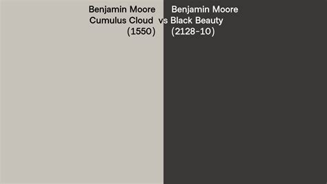 Benjamin Moore Cumulus Cloud Vs Black Beauty Side By Side Comparison