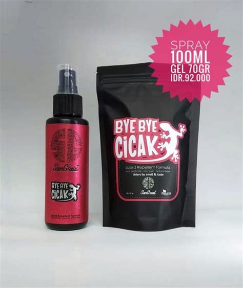 Jual Paket Pengusir Cicak Bye Bye Cicak Gel Dan Spray Di Lapak Adisyah