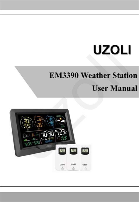 Uzoli EM3390 7 5 Weather Station Wireless Indoor Outdoor Thermometer