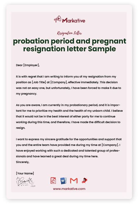 What Happens If I Resign During My Probation Period Templates Sample