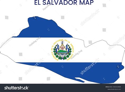 High Detailed Map El Salvador Outline Stock Vector Royalty Free