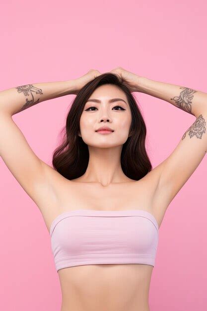 Premium AI Image A Woman With Tattoos On Her Arms