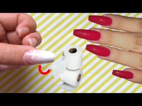 CÓMO HACER UÑAS POSTIZAS DE PAPEL HIGIÉNICO CASERAS HOW TO MAKE FAKE