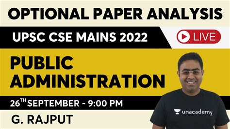 Upsc Cse Mains Public Administration Optional Paper Analysis G