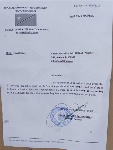 Rachel Kitsita Ndongo On Twitter Rdc Mike Mukebay Invit Au Parquet