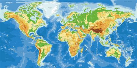Carte du monde Complète Scolaire Carte avec l Antarctique