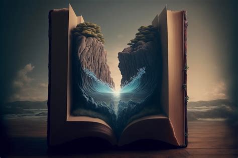 Premium AI Image An Open Book Sitting On Top Of A Wooden Table