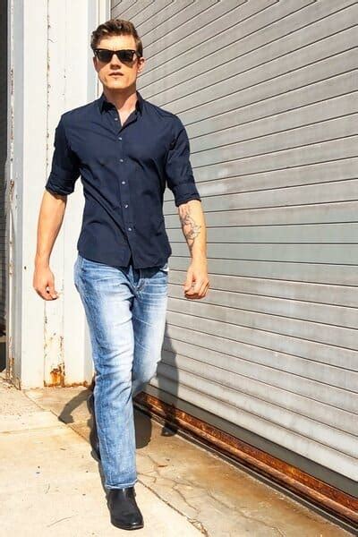 Tenue Chemise Bleu Marine Homme Dresses Images