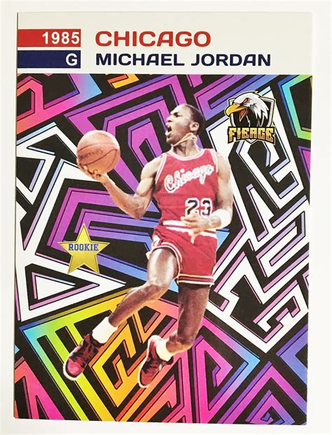 1985 Fierce Michael Jordan Star Rookie Promo Custom Card Mint Etsy