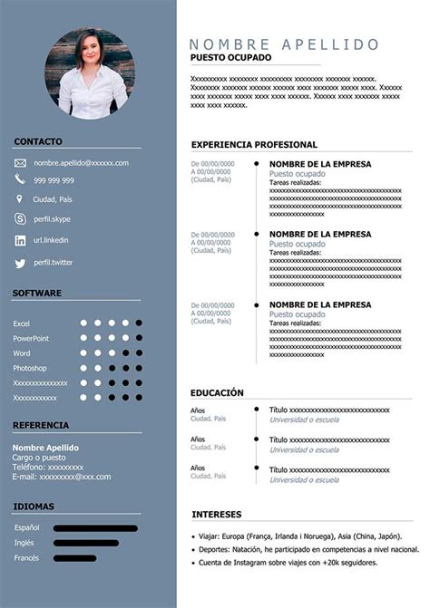 Modelo de Curriculum Vitae Único Descarga Gratis Curriculum vitae