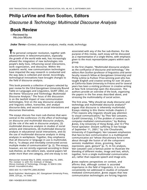 pdf discourse and technology multimodal discourse analysis