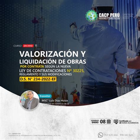 Cacp Per Curso Valorizaci N Y Liquidaci N De Obras Por Contrata