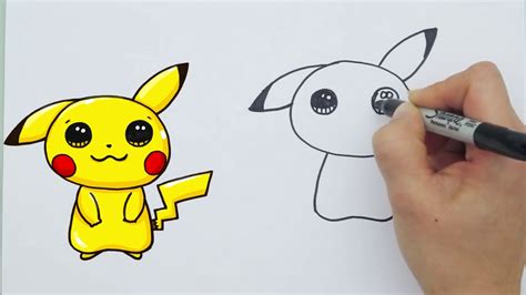 How To Draw Cute Pikachu From Pokemon Go Pokemon Drawing Easy Images
