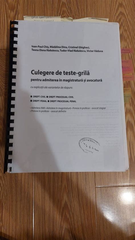 Culegere De Teste Grila Pentru Admiterea In Magistratura Si Avocatura