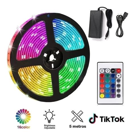 Ripley KIT TIRA DE LUCES LED FULL RGB HIGH POWER 5 METRO CONTROL