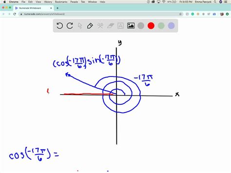 solved use reference angles to find the exact value sin 17 π 6