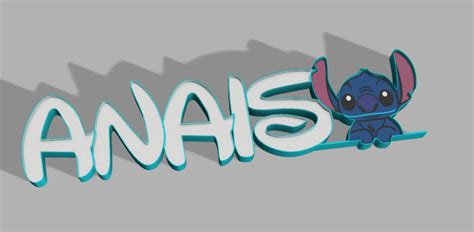 Archivo STL Nombre ANAIS Stitch Plan Para Descargar Y Imprimir En 3D