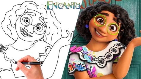 How To Draw MIRABEL MADRIGAL FROM ENCANTO THE MOVIE SUPER EASY DISNEY