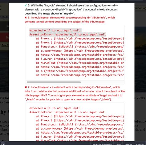 expected null to not equal null assertionerror expected null to not equal null the