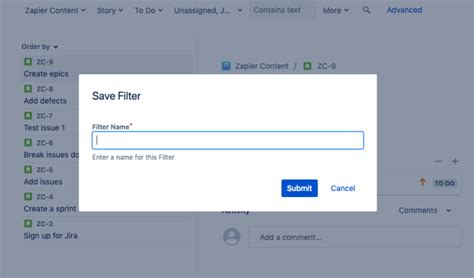 how to create a filter in jira