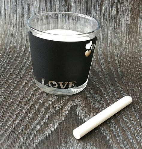 Witte Geur Kaars Vanille Met Krijtbordje Met De Tekst LOVE