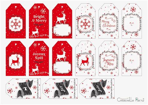 Créastelle Party Printable étiquettes pour Noël